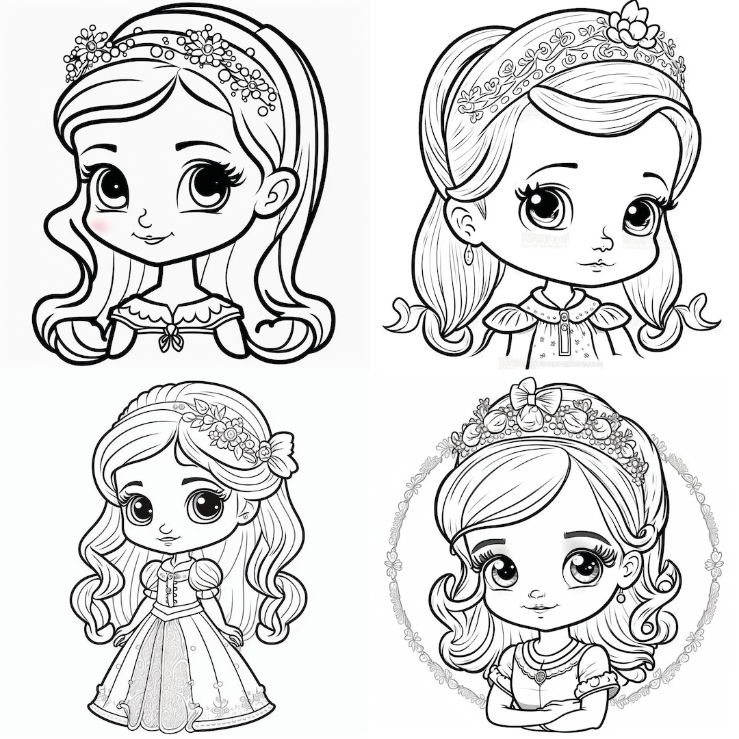Coloring Page Princess Collection 50 Page Coloring Pages Printable ...