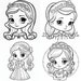 Coloring Page Princess Collection 50 Page Coloring Pages Printable ...
