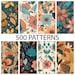 500 Piece MEGA Bundle, Boho Chic Clipart, Boho Digital Paper, Boho ...
