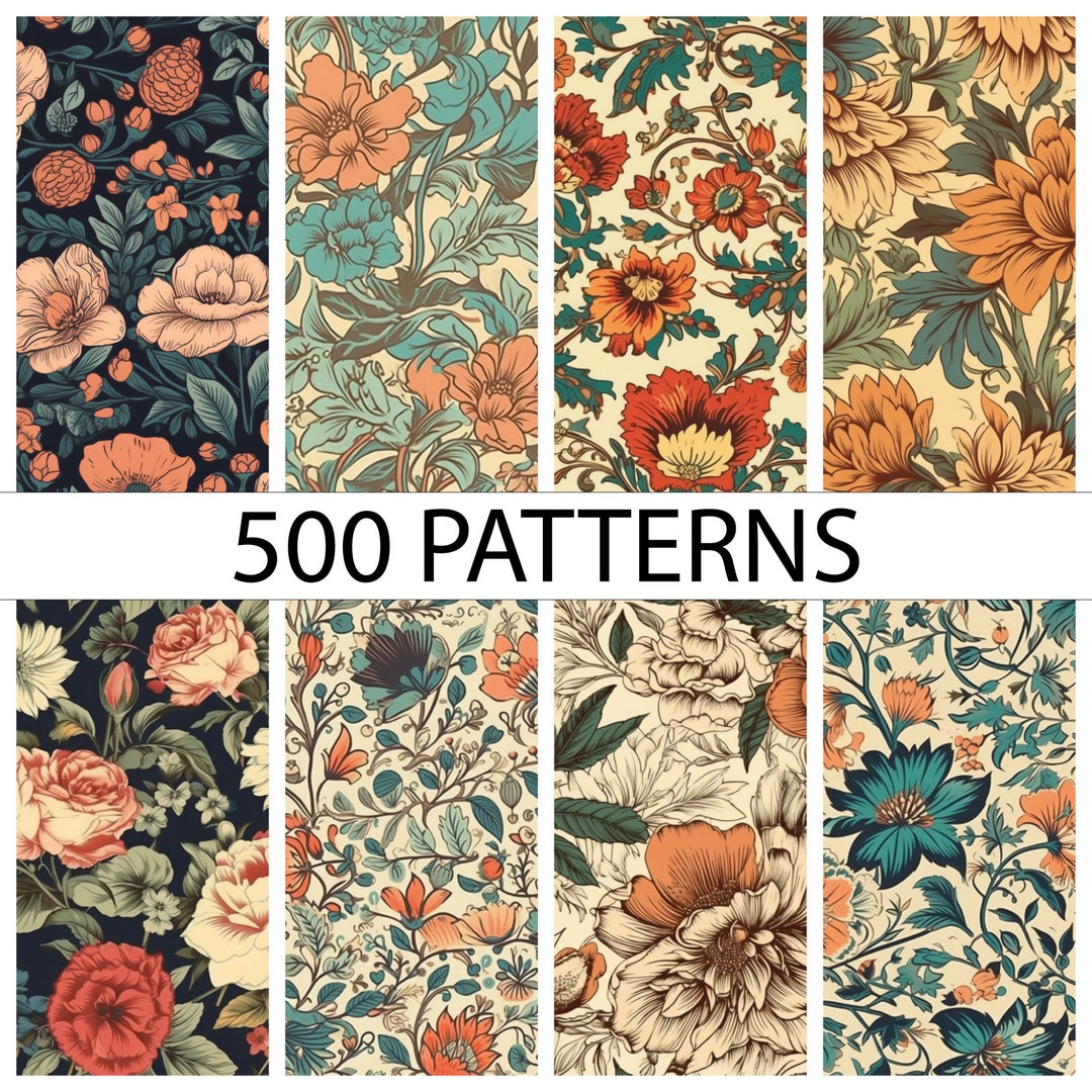 500 Piece MEGA Bundle, Vintage Clipart, Retro Digital Paper, Retro ...