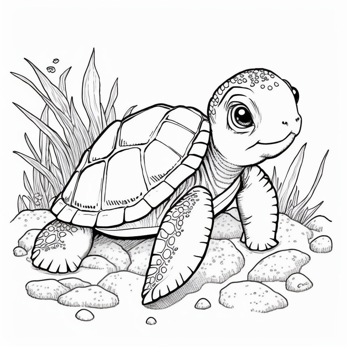 Turtle Collection 50 Page Coloring Pages Printable Variety Coloring ...