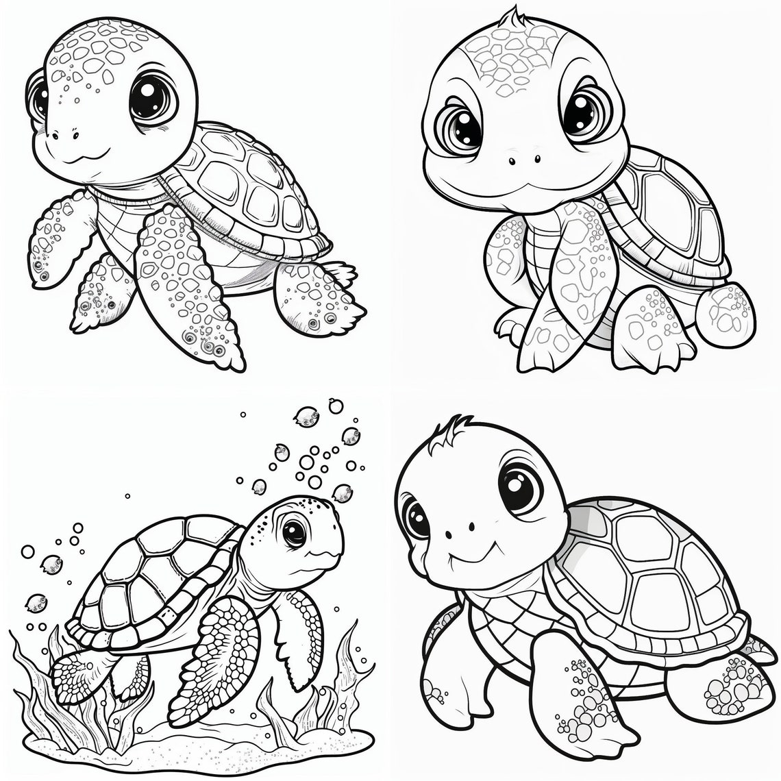 250 Piece Mega Bundle Animal Collection, Cat, Dog, Turtle Page Coloring ...