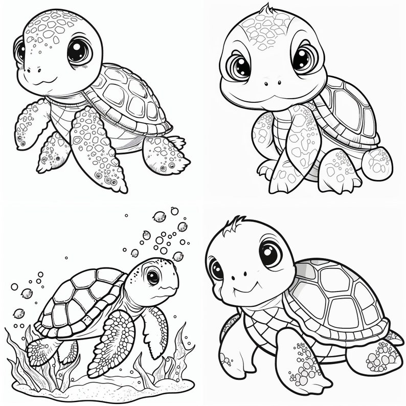 250 Piece Mega Bundle Animal Collection, Cat, Dog, Turtle Page Coloring ...