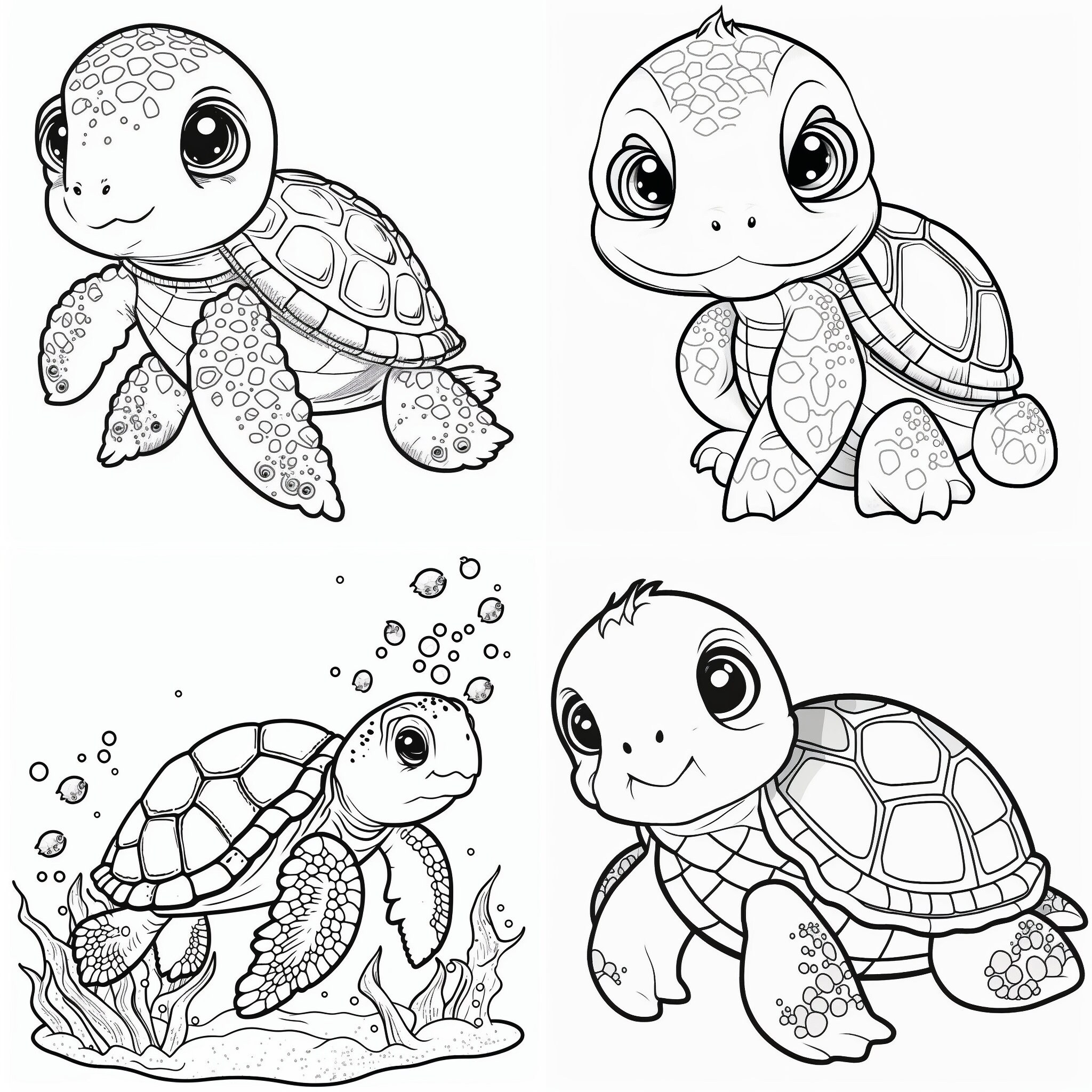 250 Piece Mega Bundle Animal Collection, Cat, Dog, Turtle Page Coloring ...