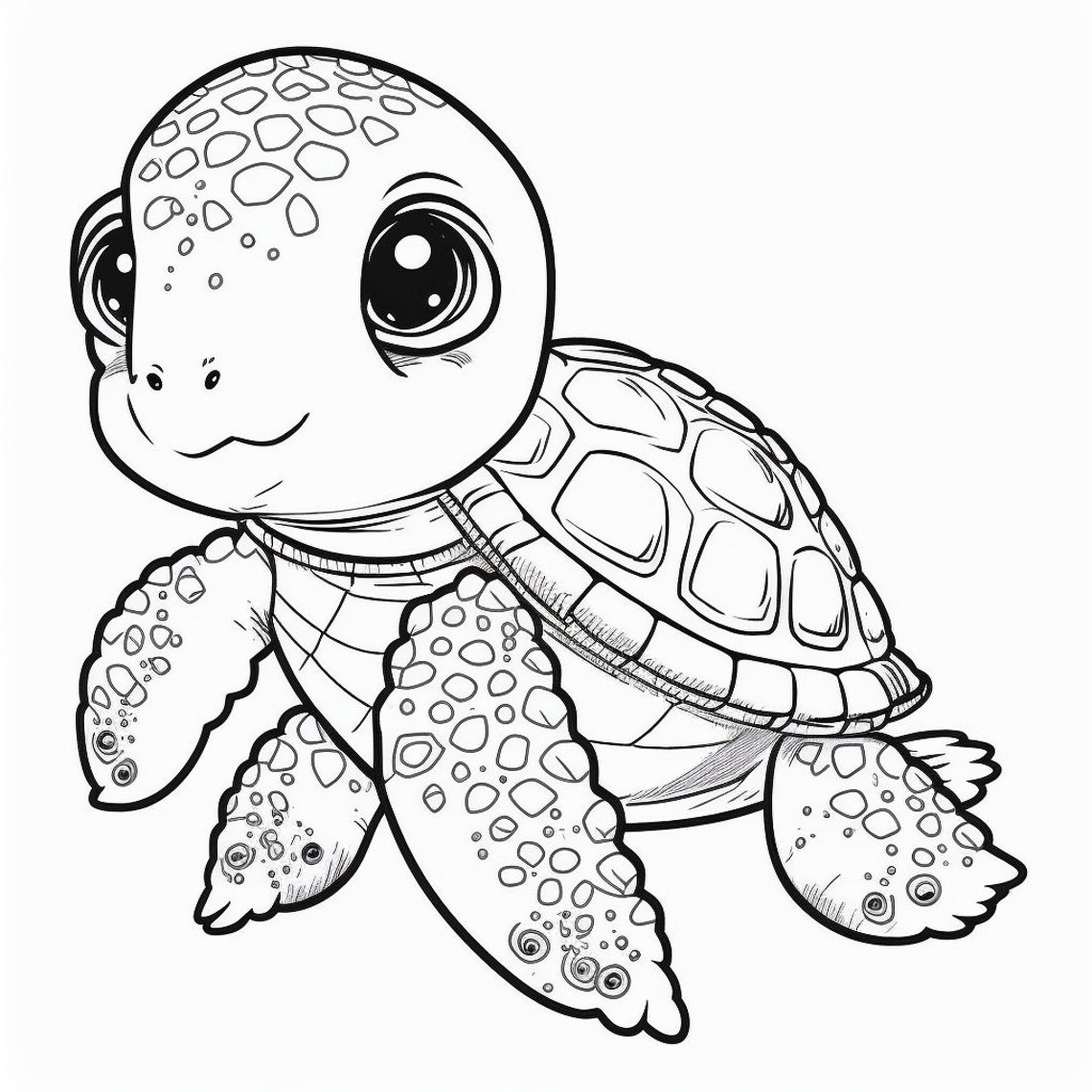 Turtle Collection 50 Page Coloring Pages Printable Variety Coloring ...