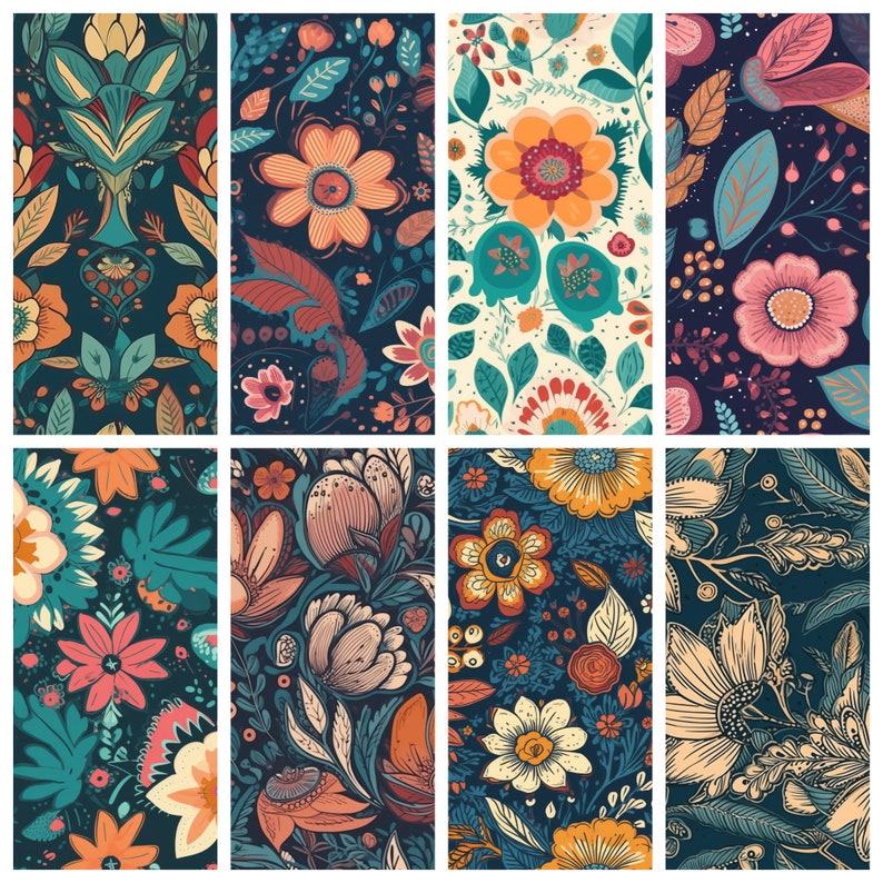 500 Piece MEGA Bundle, Boho Clipart, Bohemian Digital Paper, Retro ...