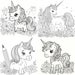 Unicorn Collection 50 Page Coloring Pages Printable Variety Coloring ...