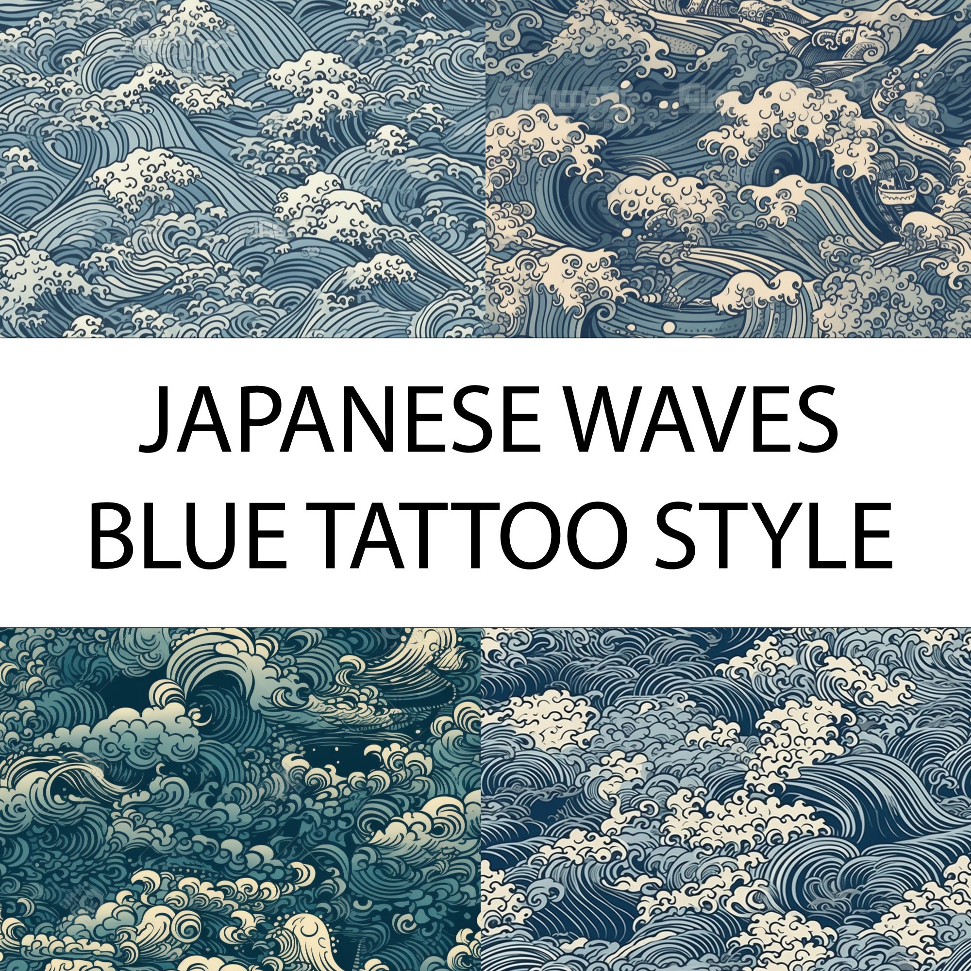 Japanese Wave Pattern Tattoo