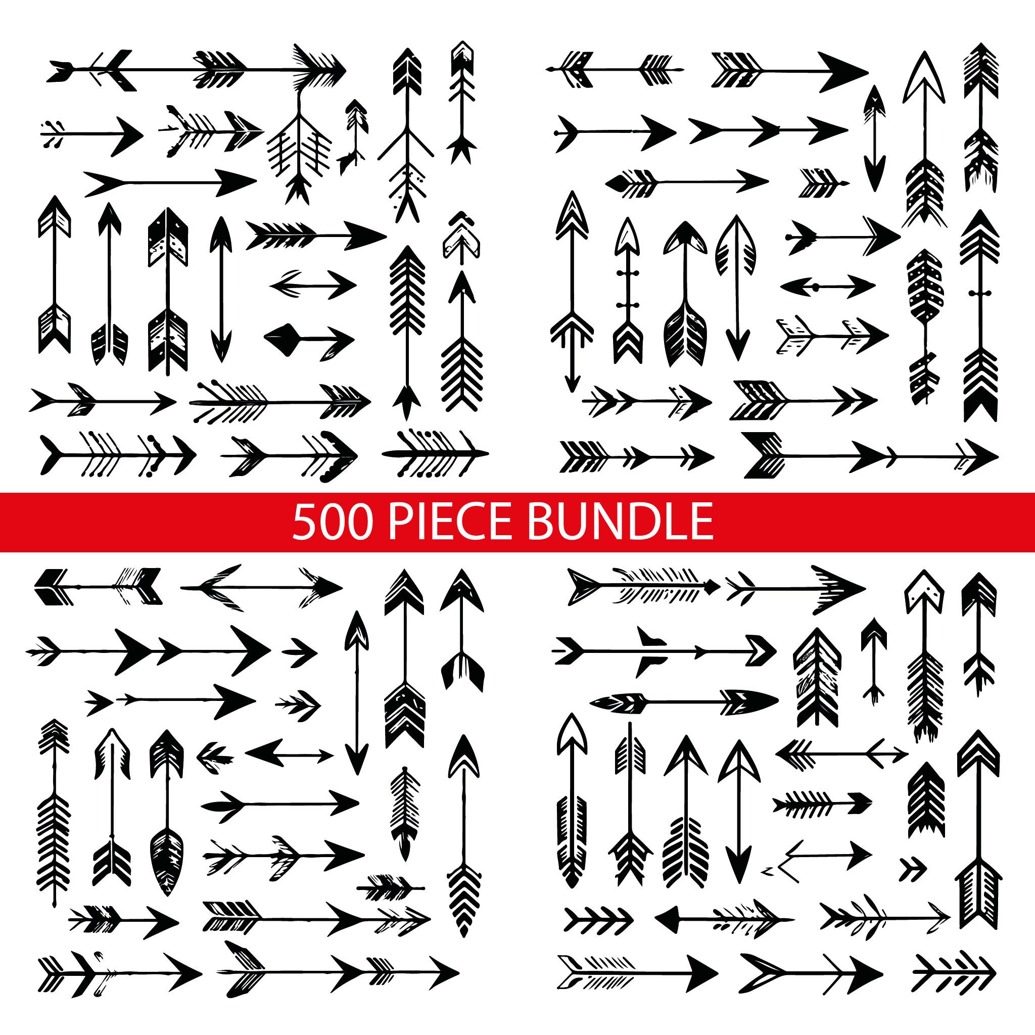 Arrow Bundle, 500 Pieces Download, Svg, Png, Eps, Illustrated Arrows ...