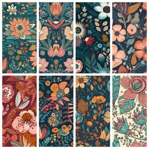 500 Piece MEGA Bundle, Boho Clipart, Bohemian Digital Paper, Retro ...