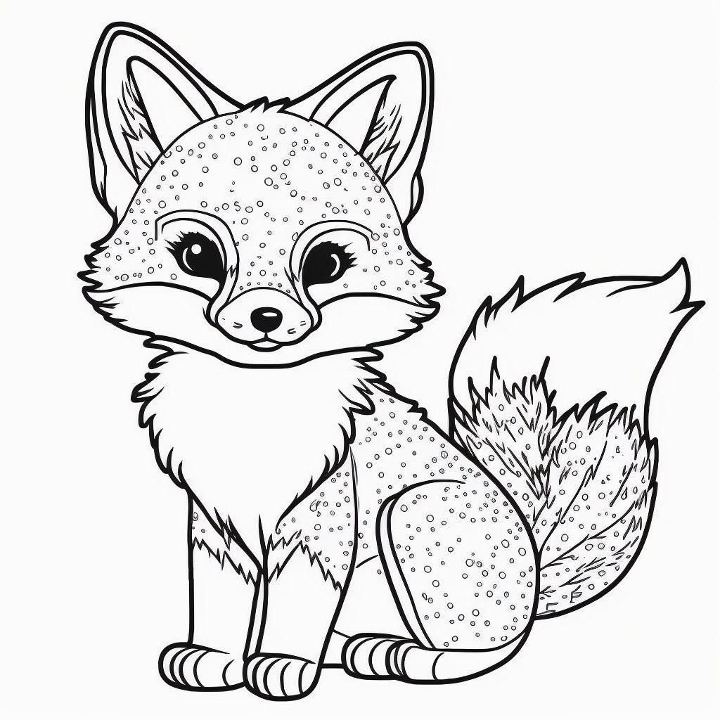 Fox Collection 50 Page Coloring Pages Printable Variety Coloring Pages ...