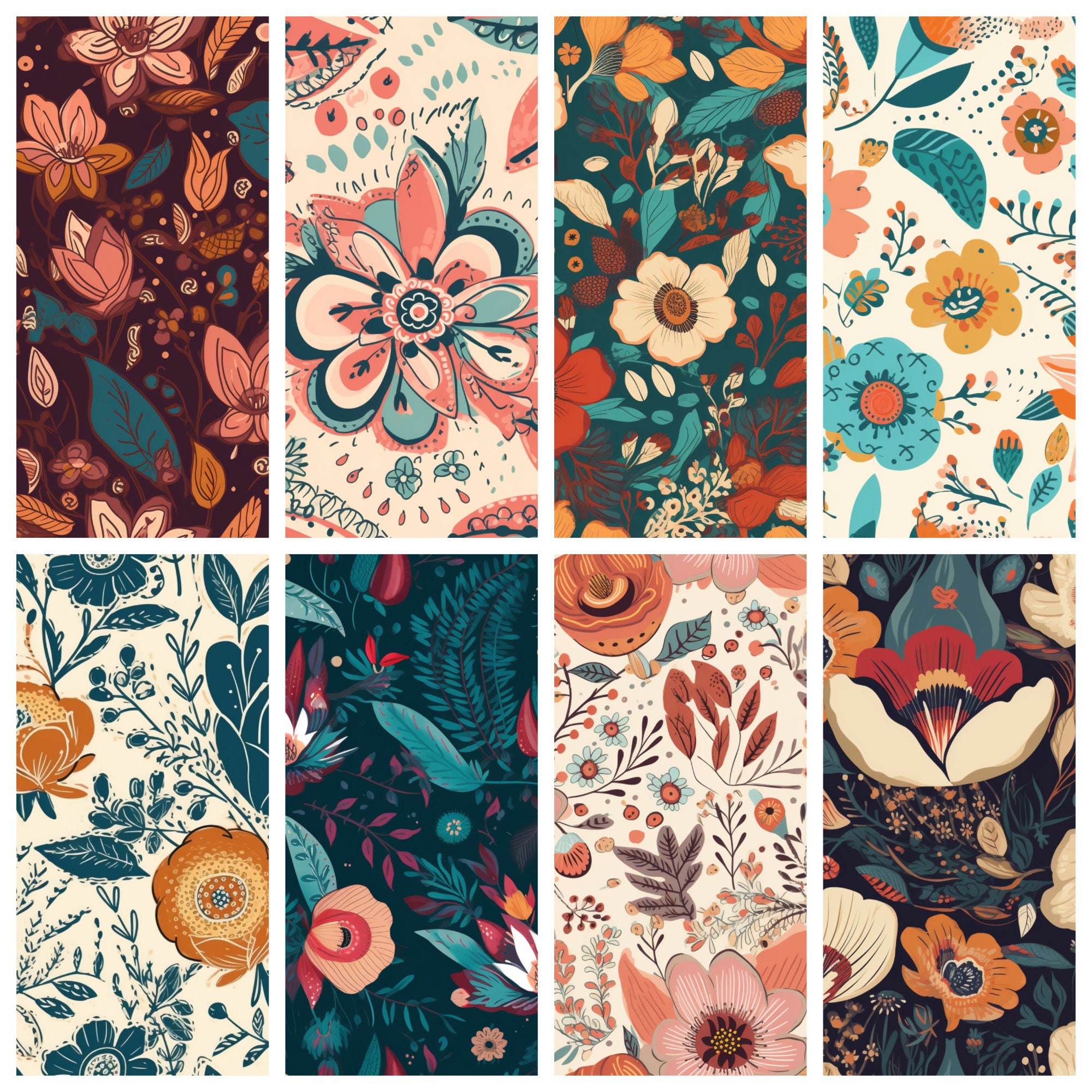 1000 Piece MEGA Bundle, Boho Chic Clipart, Boho Digital Paper, Boho ...