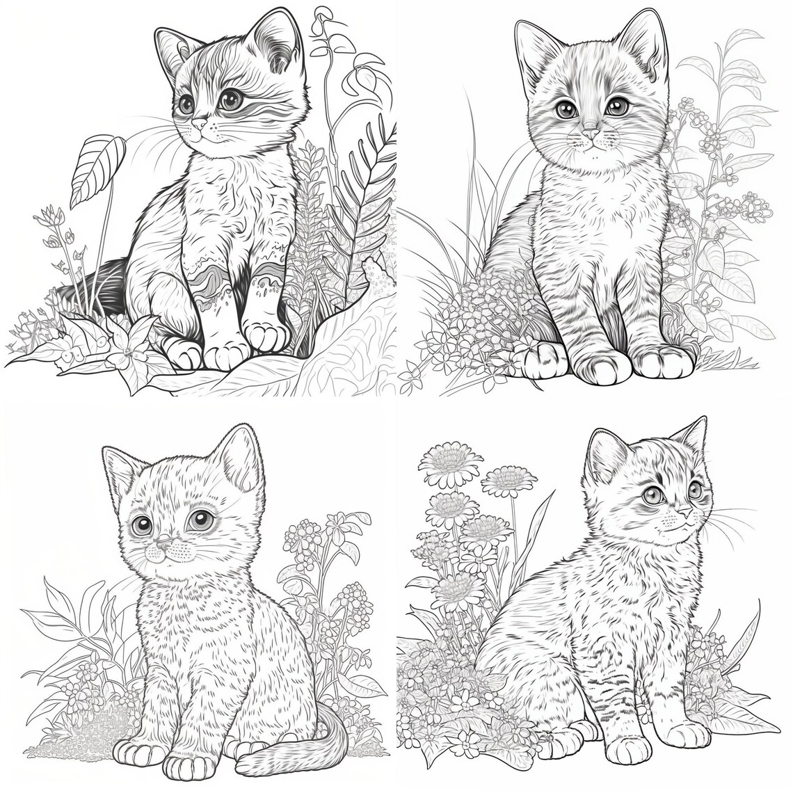 250 Piece Mega Bundle Animal Collection, Cat, Dog, Turtle Page Coloring ...