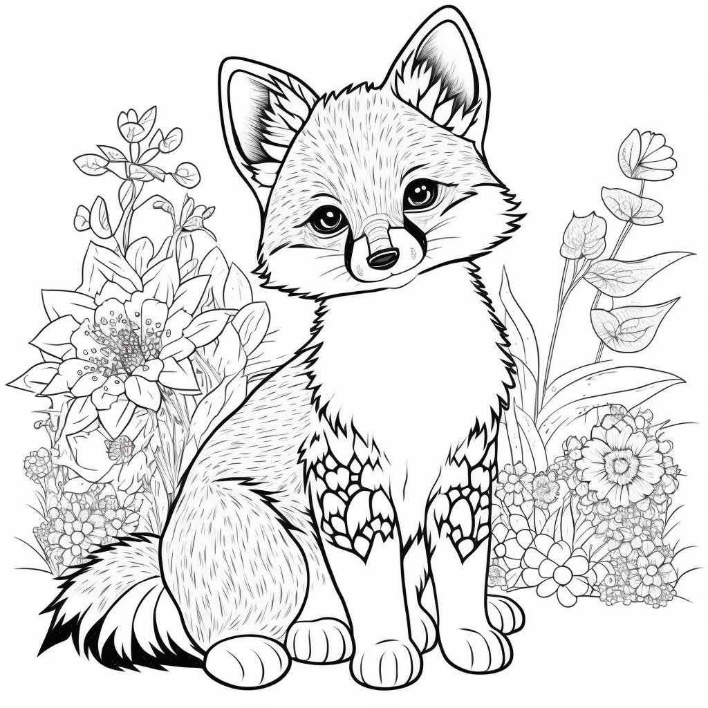 Fox Collection 50 Page Coloring Pages Printable Variety Coloring Pages ...