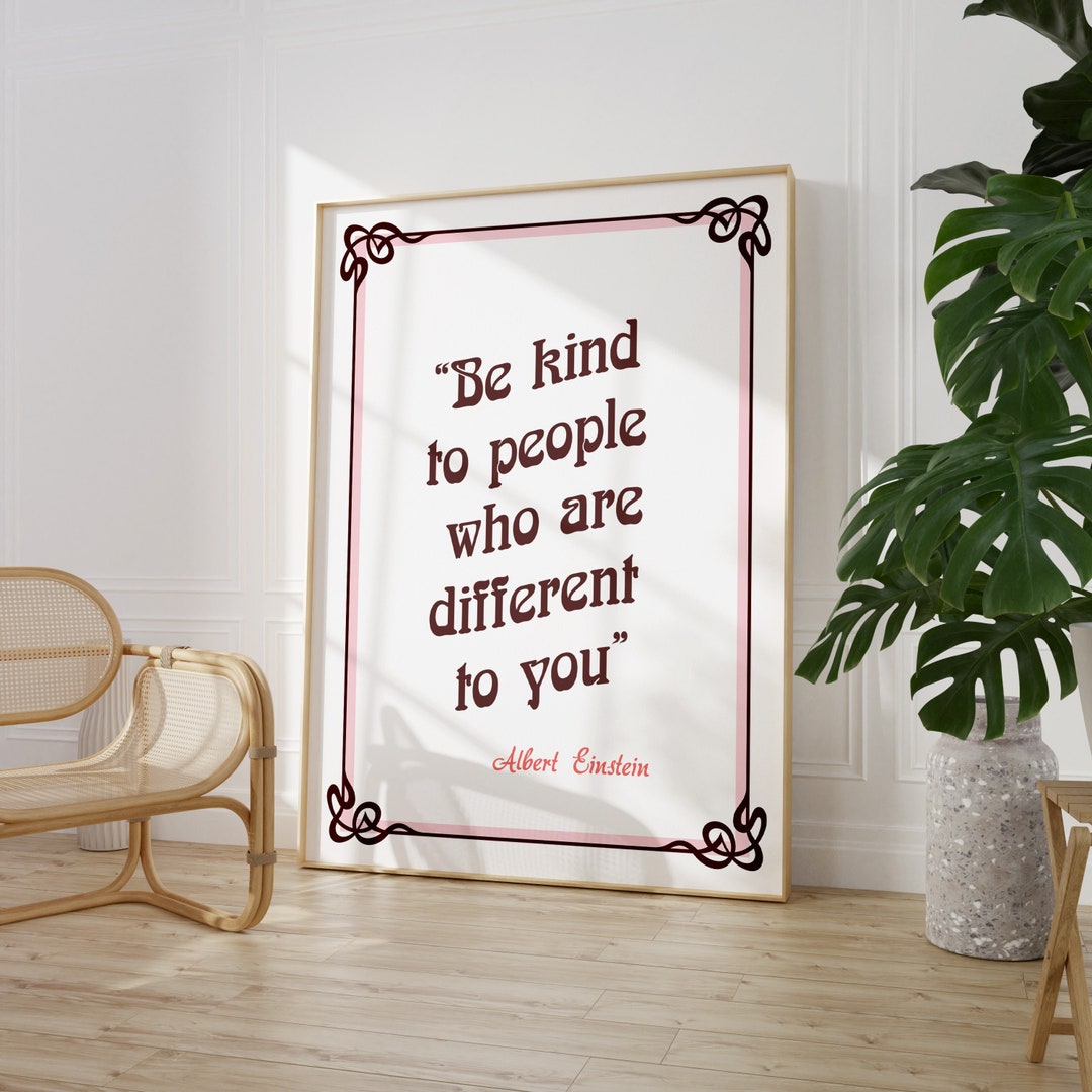 Printable Wall Art, Kindness Poster, Trendy Bar Art, Digital Print, Art ...