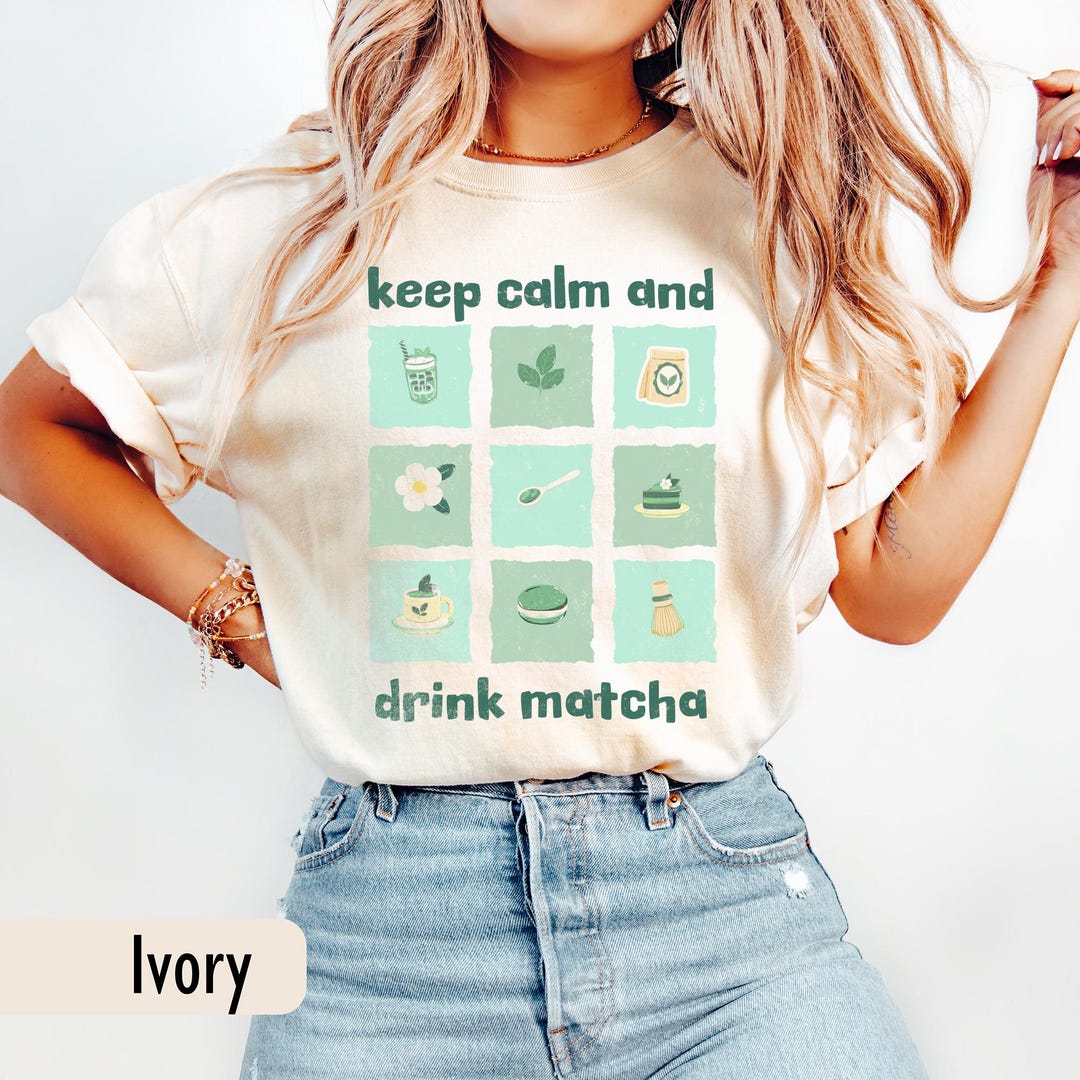 Comfort Colors Matcha T Shirt Funny Aesthetic Tee Matcha Lover Gift ...