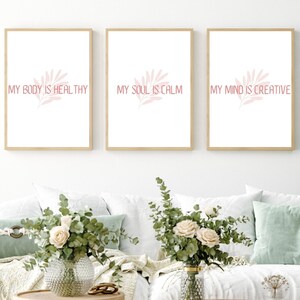 Positive Affirmation Posters, Motivational Wall Art Printable ...