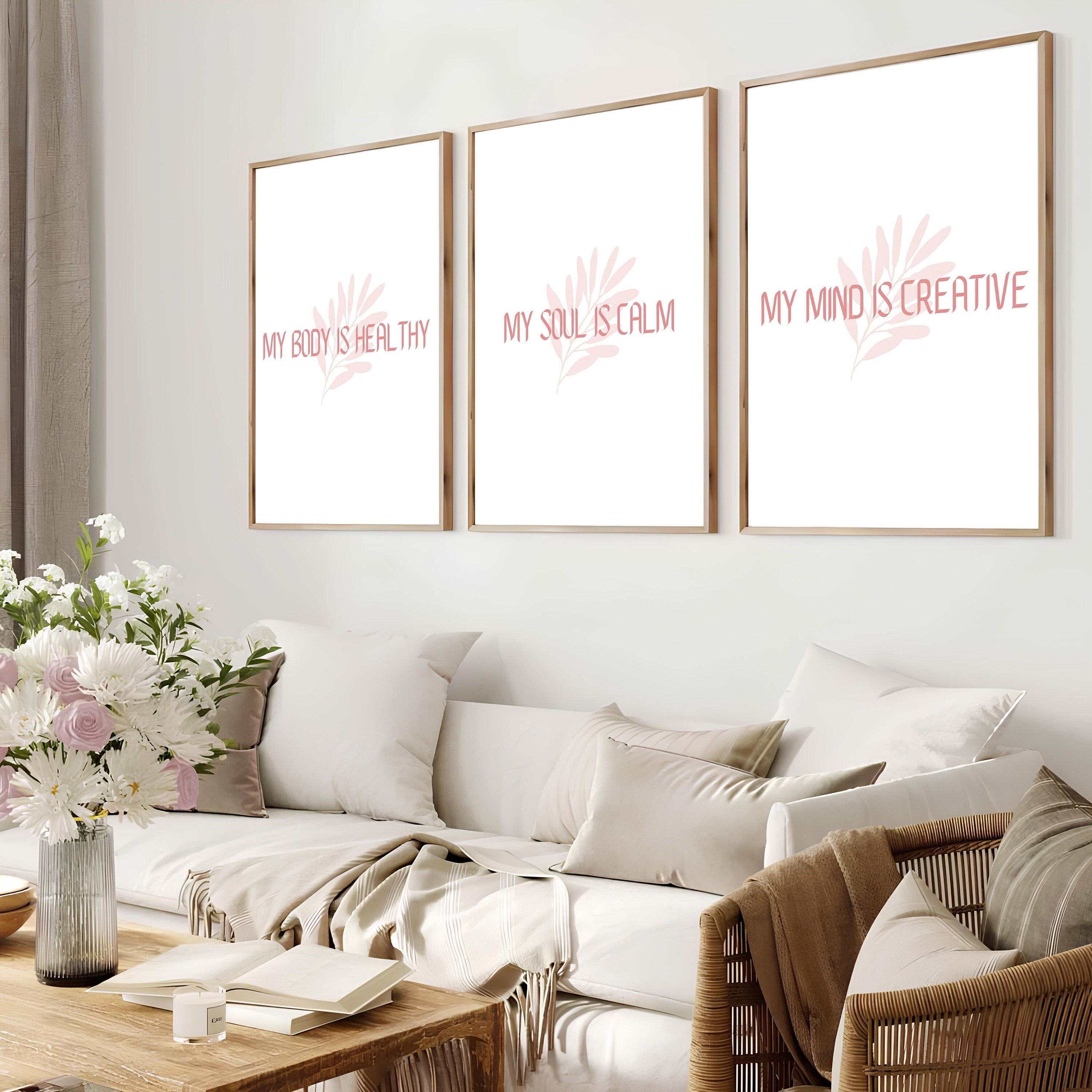 Positive Affirmation Posters, Motivational Wall Art Printable ...