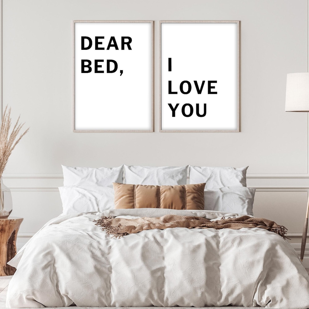 Bedroom Wall Art Over the Bed, Printable Bedroom Wall Art, College Dorm ...