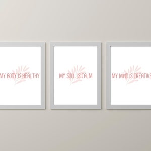 Positive Affirmation Posters, Motivational Wall Art Printable ...
