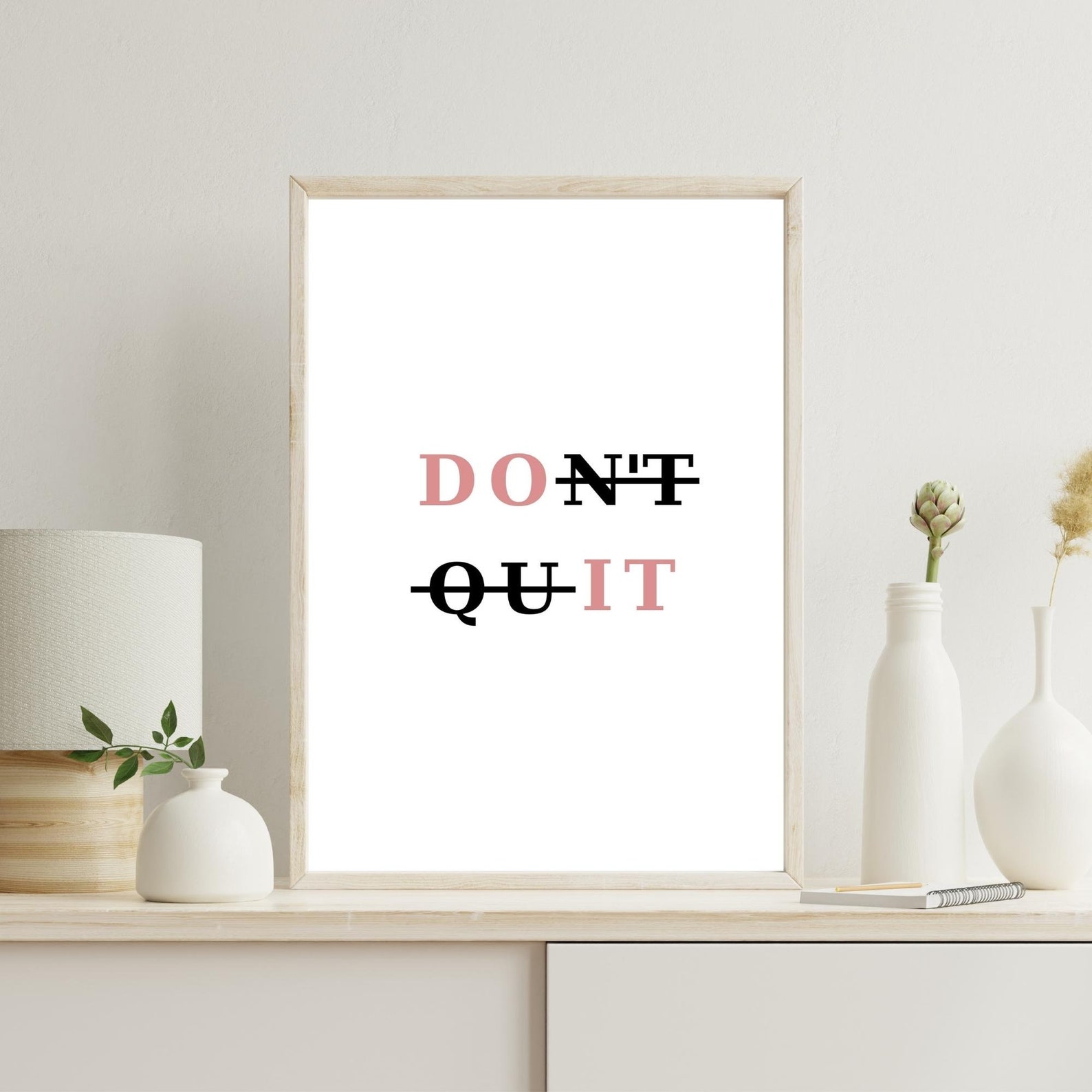 Motivational Wall Art Printable, Positive Affirmation Posters, Don't ...