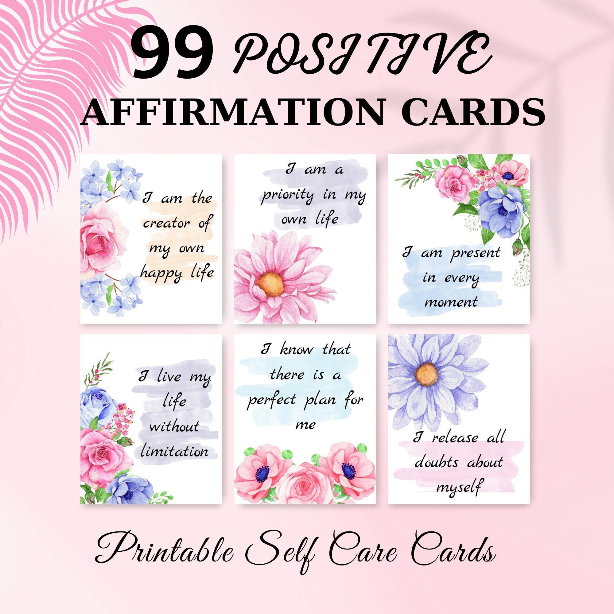 Positive Affirmations Cards, Affirmation Self Love Cards, Motivational ...