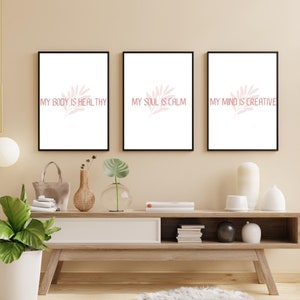 Positive Affirmation Posters, Motivational Wall Art Printable ...