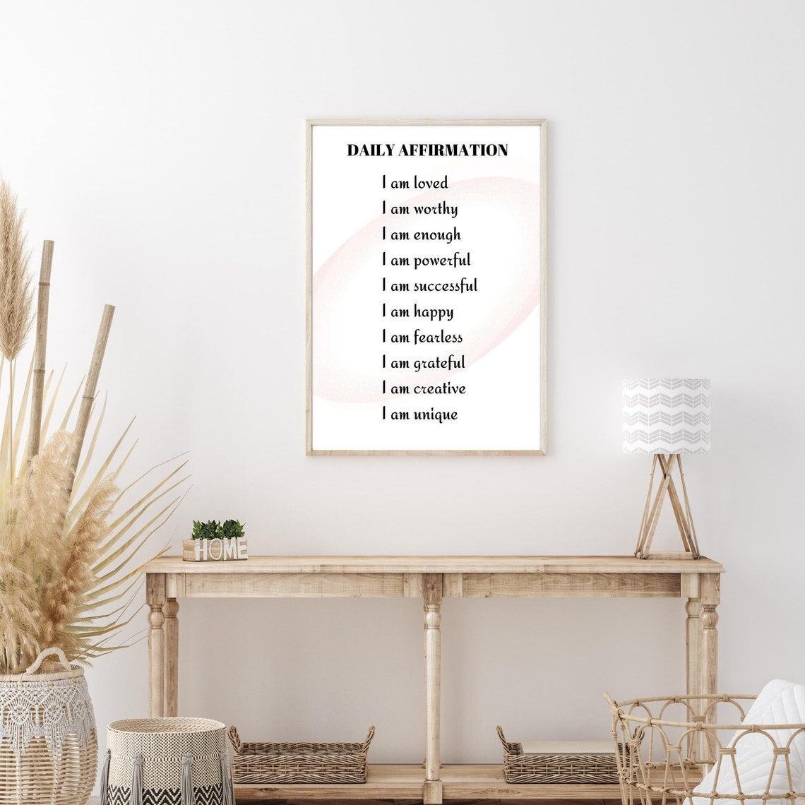 Daily Affirmation Wall Art, Motivational Prints, I Am Affirmations ...