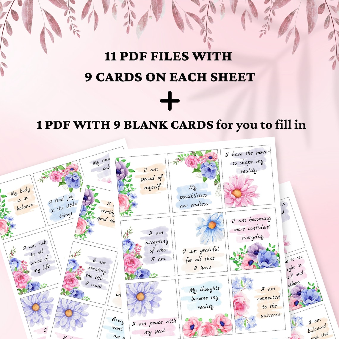 Positive Affirmations Cards, Affirmation Self Love Cards, Motivational ...