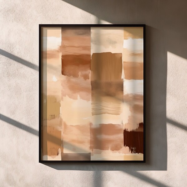 Earth Tone Wall Art, Brown Toned Art, Contemporary Decor, Abstract ...