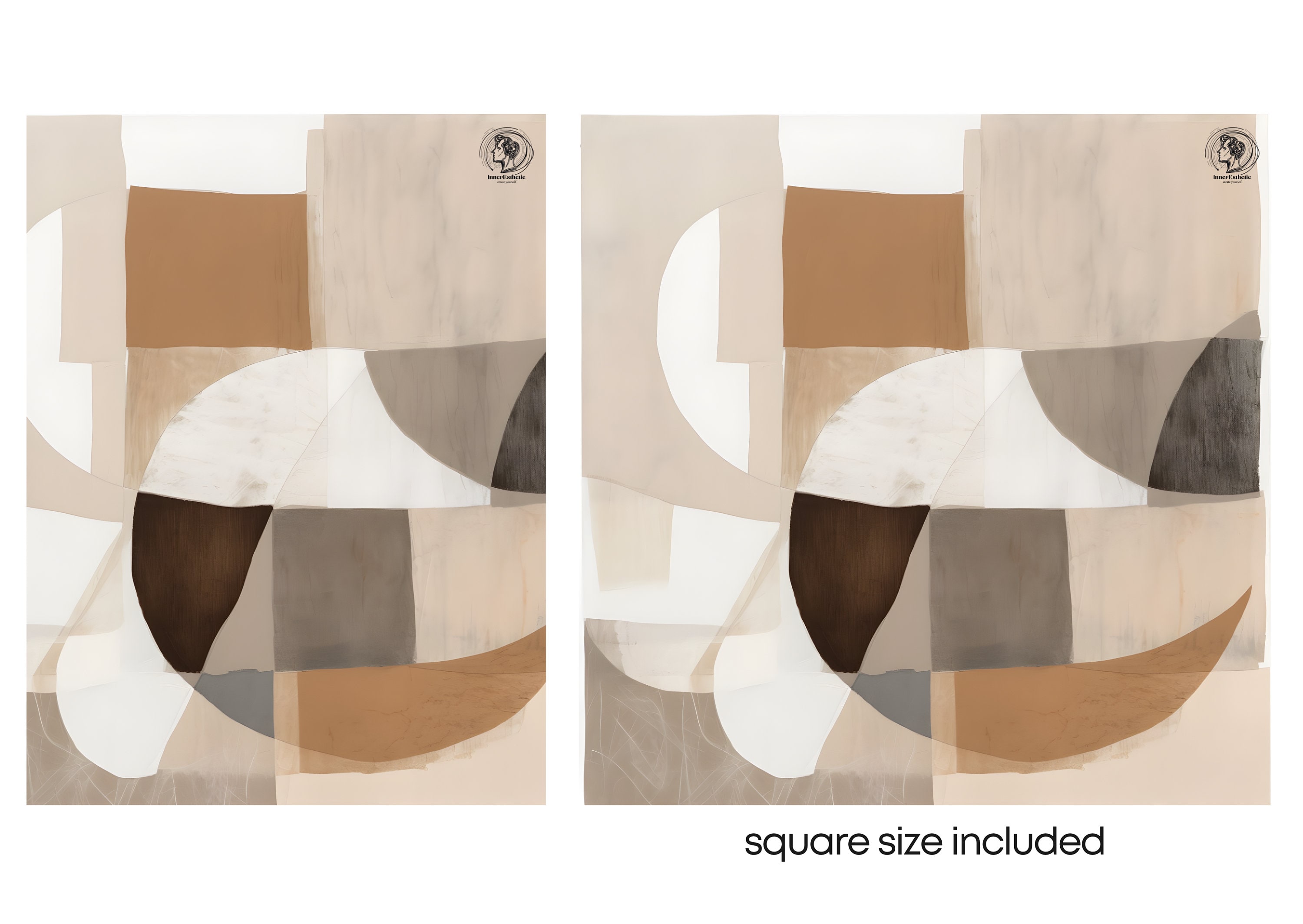 Earth Tone Abstract Art Print, Terracotta Shapes (digital Download) - Etsy