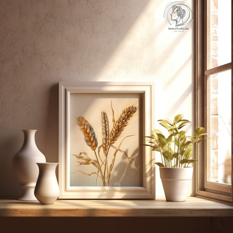 Wheat Wall Art, Farming Art, Farmhouse Decor, Wheat Print, Kitchen ...