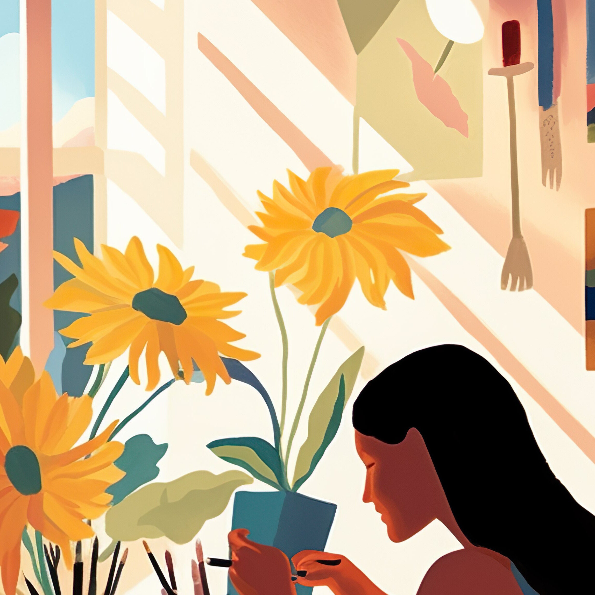 Georgia O'keeffe Inspired Wall Art Abstract Art Print - Etsy