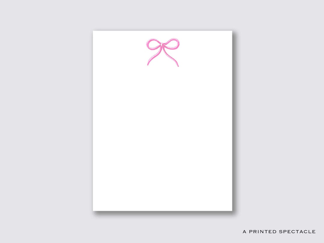 Pink Bow Notepad | Baby Notepad, Baby Shower, Mom Gift, Dad Gift ...