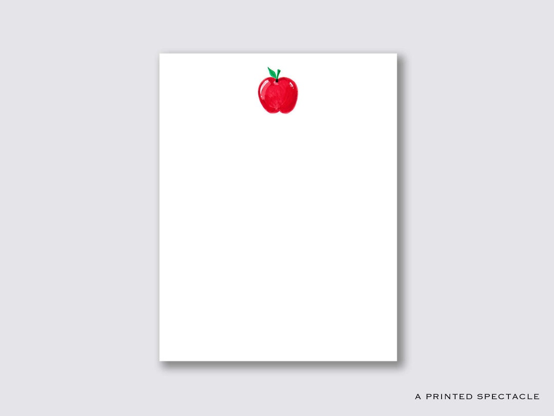 Apple Notepad | Paper Notepad, Fruit Notepad, to Do List, Teacher Gift ...