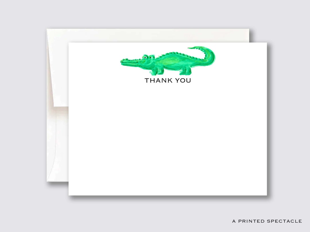 Alligator Thank You Notecard Set | Boys Stationery, Kids Stationery ...