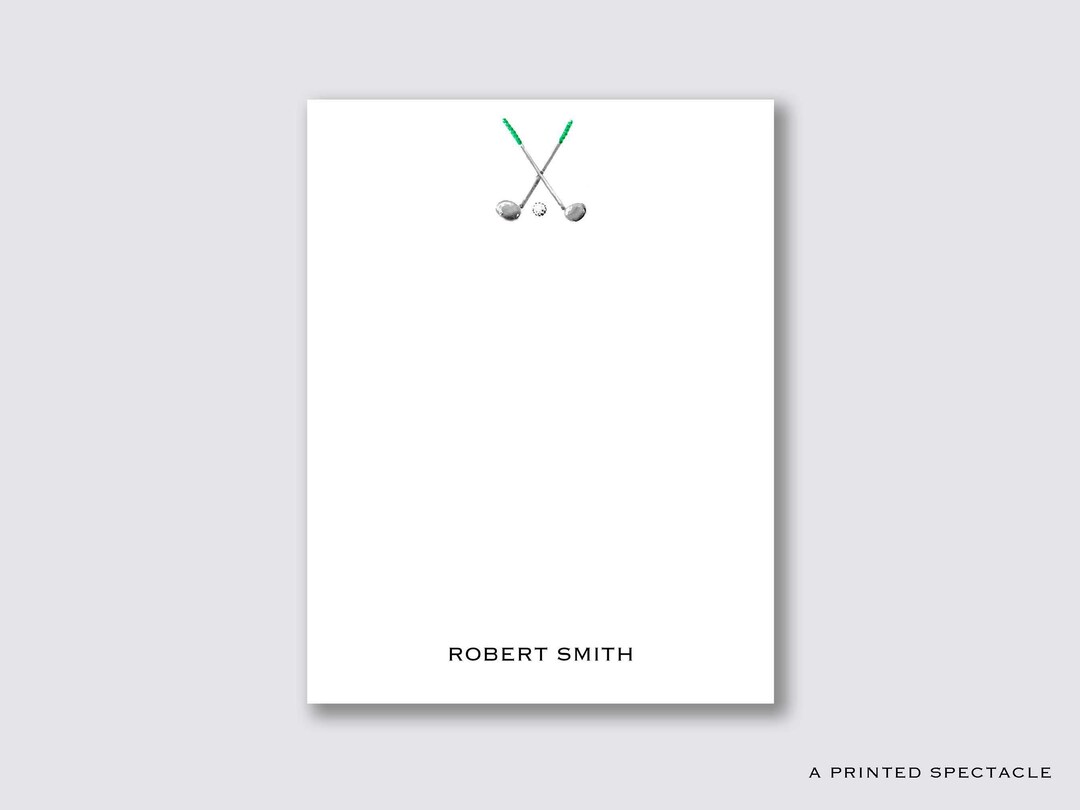 Golf Clubs Personalized Notepad | Preppy, Country Club, Sports Notepad ...