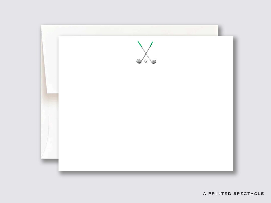 Golf Clubs Notecard Set | Golf Lover, Manly, Kids Stationery, Sports ...