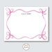 Pink Ribbon Wavy Personalized Notecard Set Baby Shower, Bridal ...