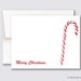 Candy Cane Merry Christmas Notecard Set: Watercolor Holiday Cards - Etsy