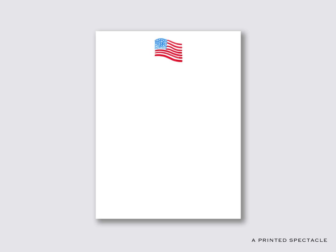 American Flag Notepad | Kids Notepad, Americana, Fourth of July ...