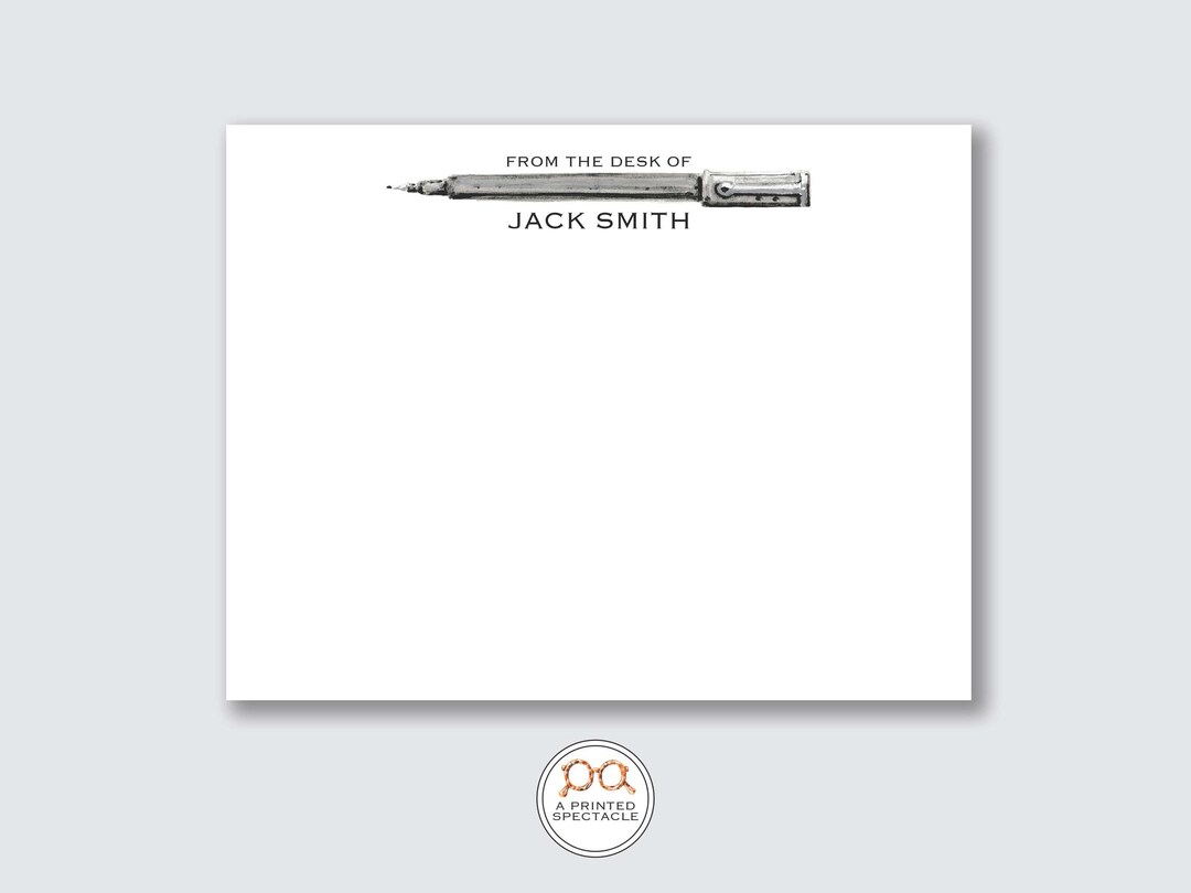 Pen Personalized Notecard Set | Kids Stationery, Teacher Gift, Coworker ...