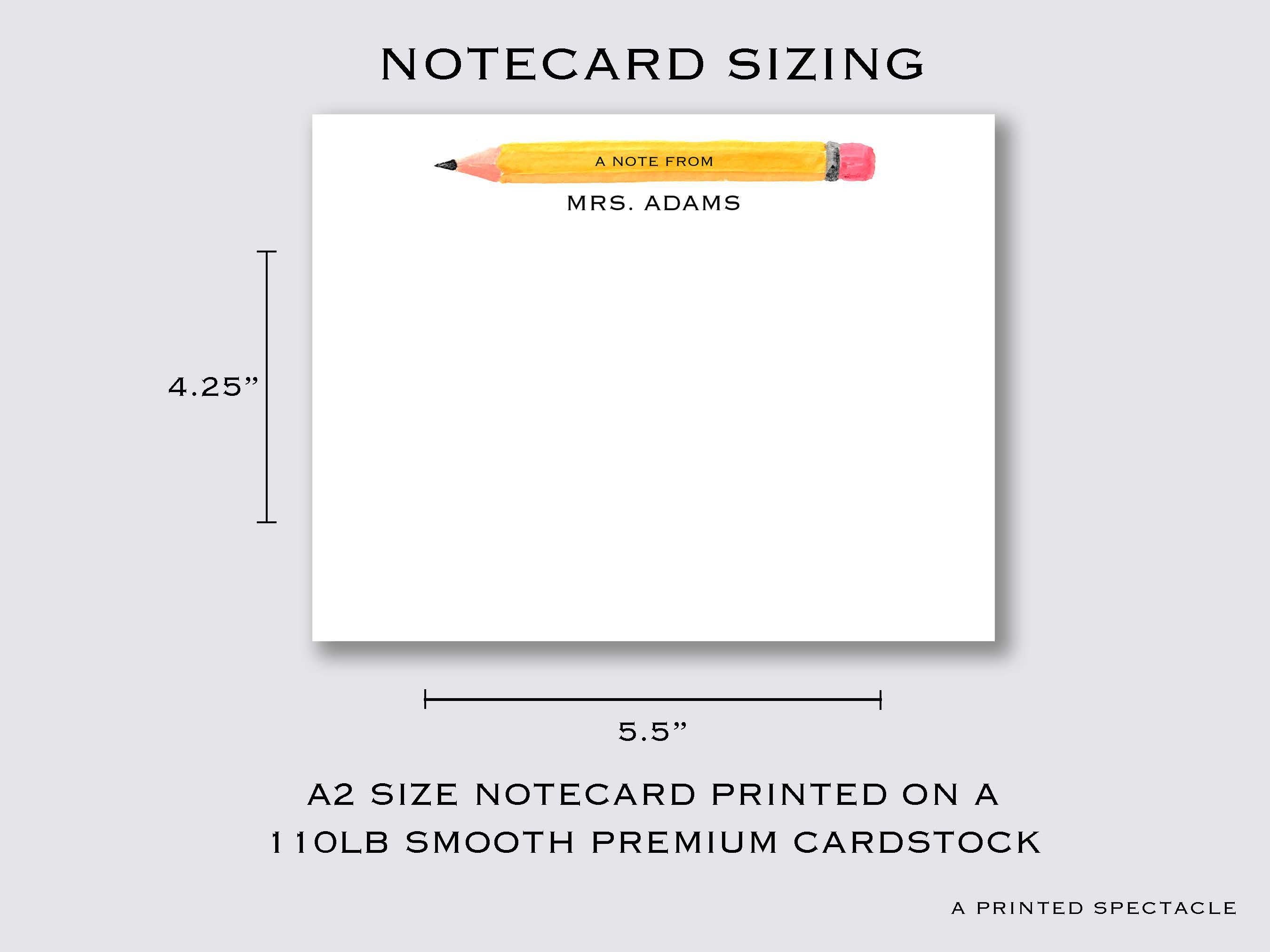 Teacher Personalized Notecard Set teacher Notecards, A Note From ...