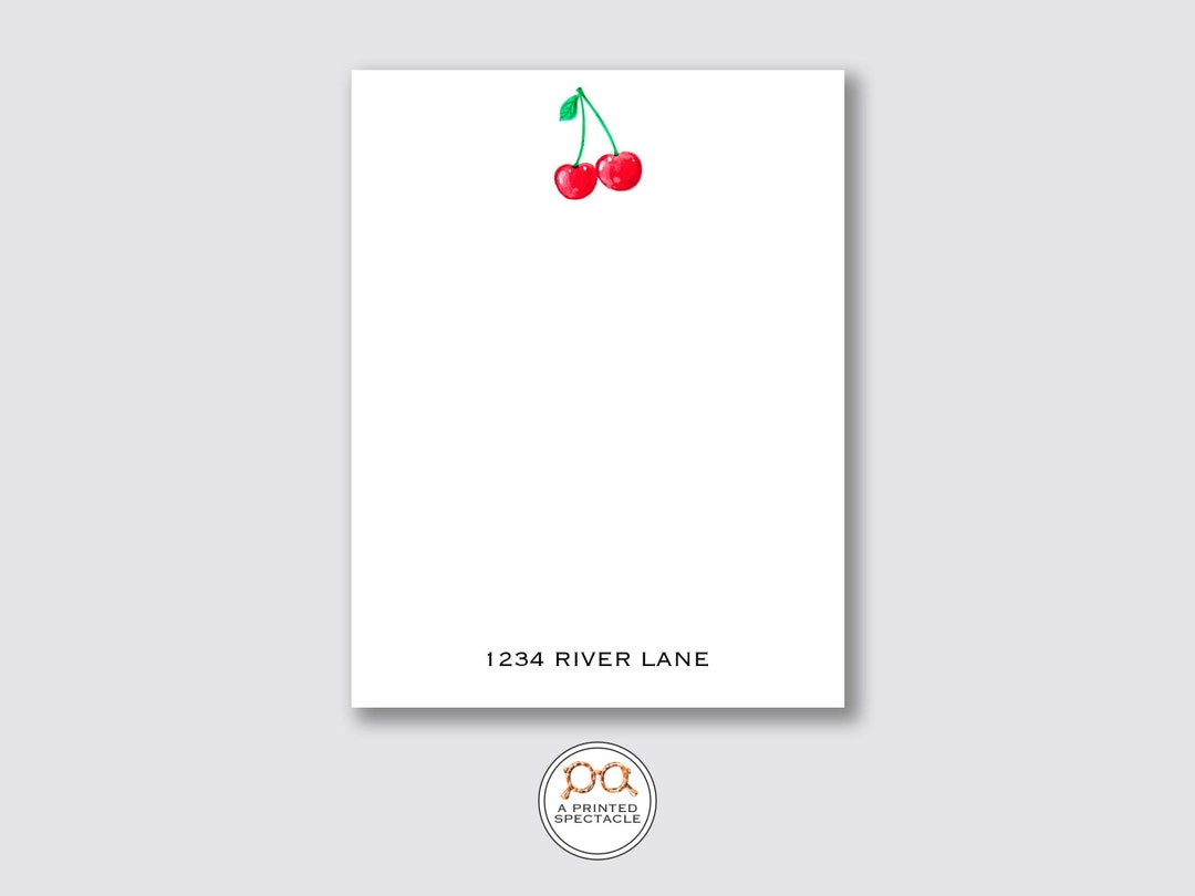 Cherry Personalized Notepad | Notepad, Fruit Notepad, to Do List ...