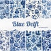 Seamless Pattern Pack, Blue Delft Pattern, Digital Paper - Etsy