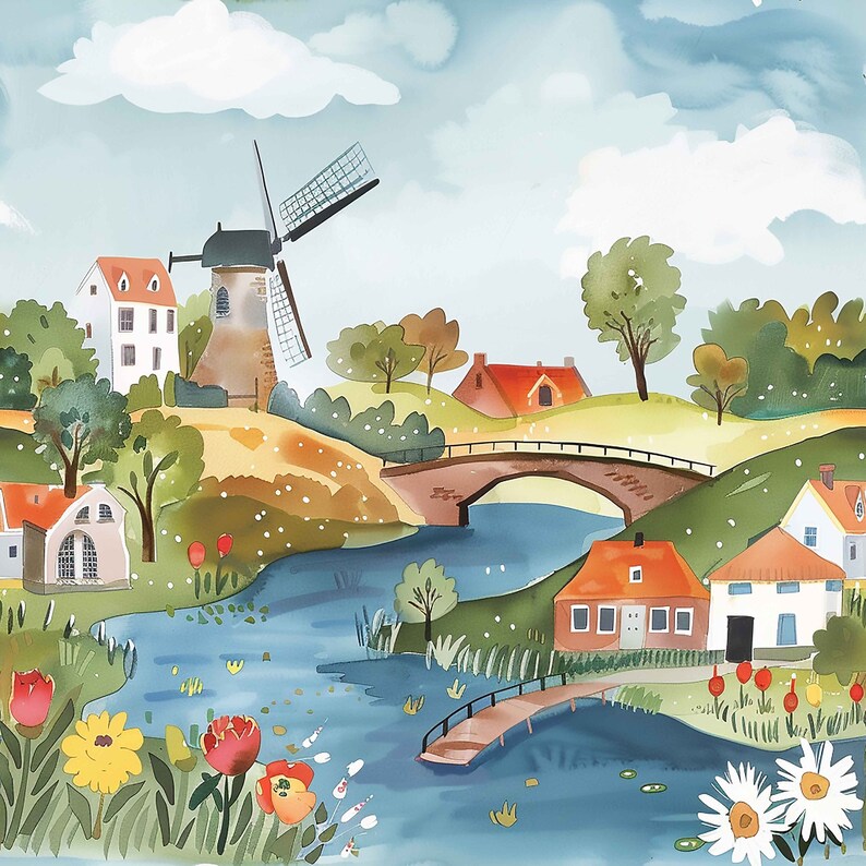 Seamless Pattern Pack, the Netherlands Seamless Patterns, Dutch ...