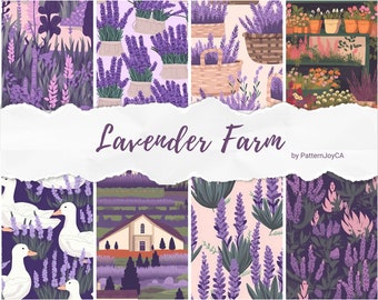 Memories of Provence Mini Digital Paper Pack Seamless Patterns Summer ...