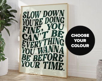Custom Song Lyrics Print Music Poster Favourite Song Gifts A5 A4 A3 ...