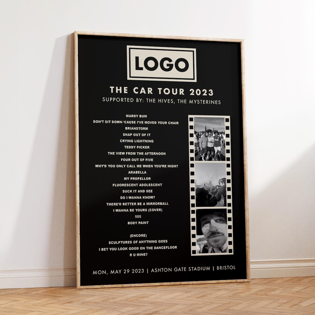 Custom Set List Print, Music Poster, Gig Setlist Print, Favourite ...