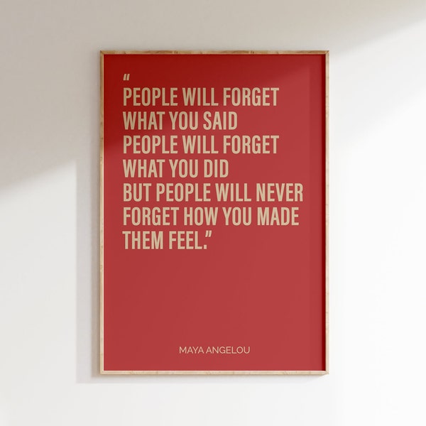 Maya Angelou Quote - Etsy